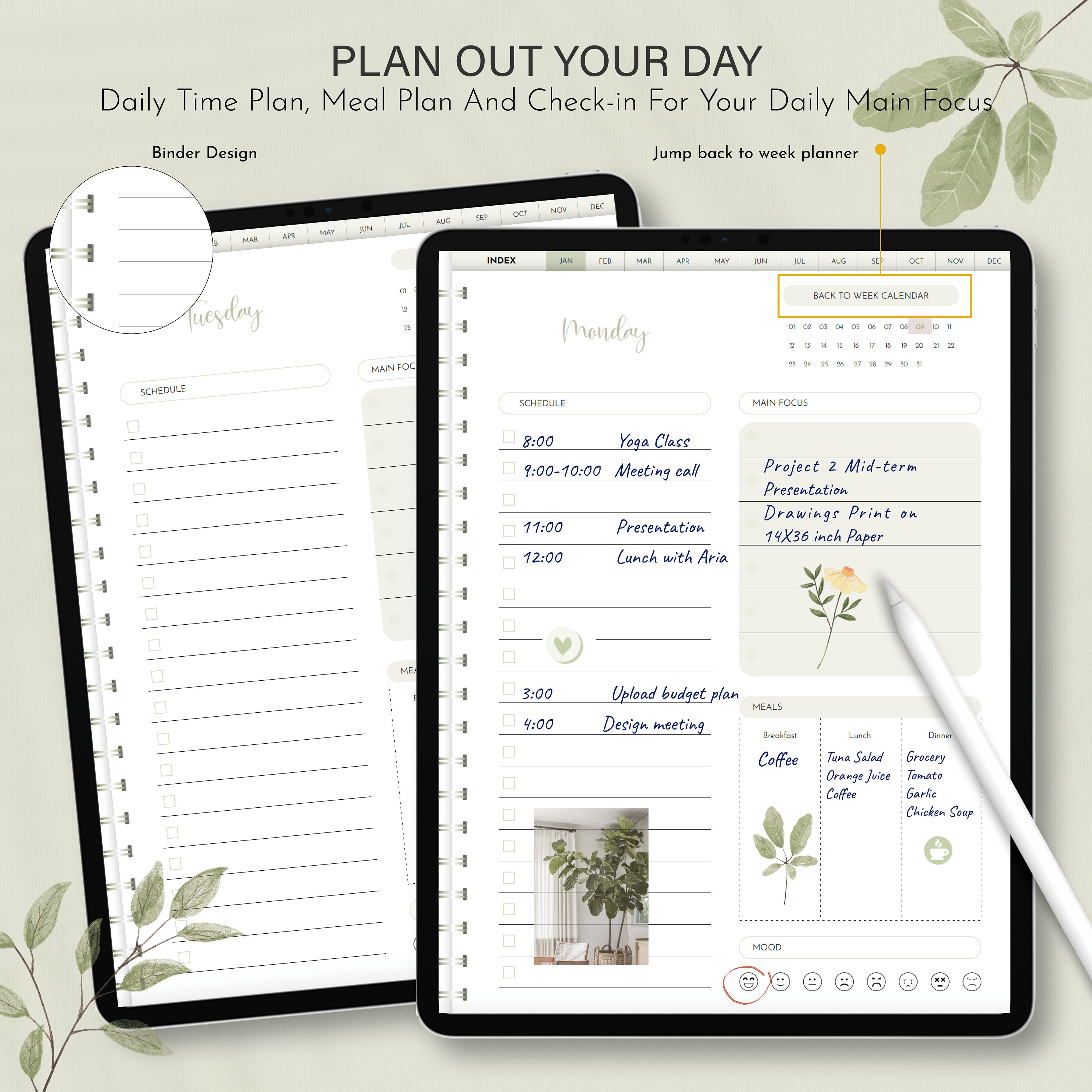 Undated PORTRAIT Digital Planner, Goodnotes Planner, Notability Planner ...