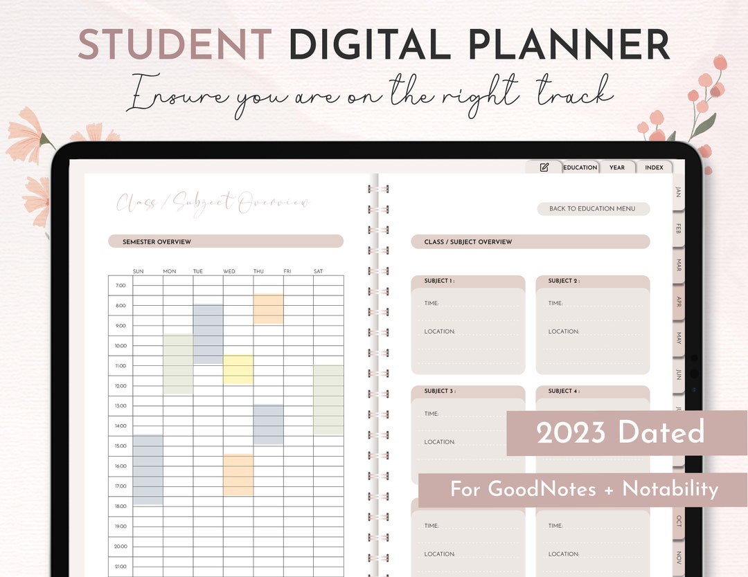 2023 Student Goodnotes Planner, Notability Planner, Dated Digital ...