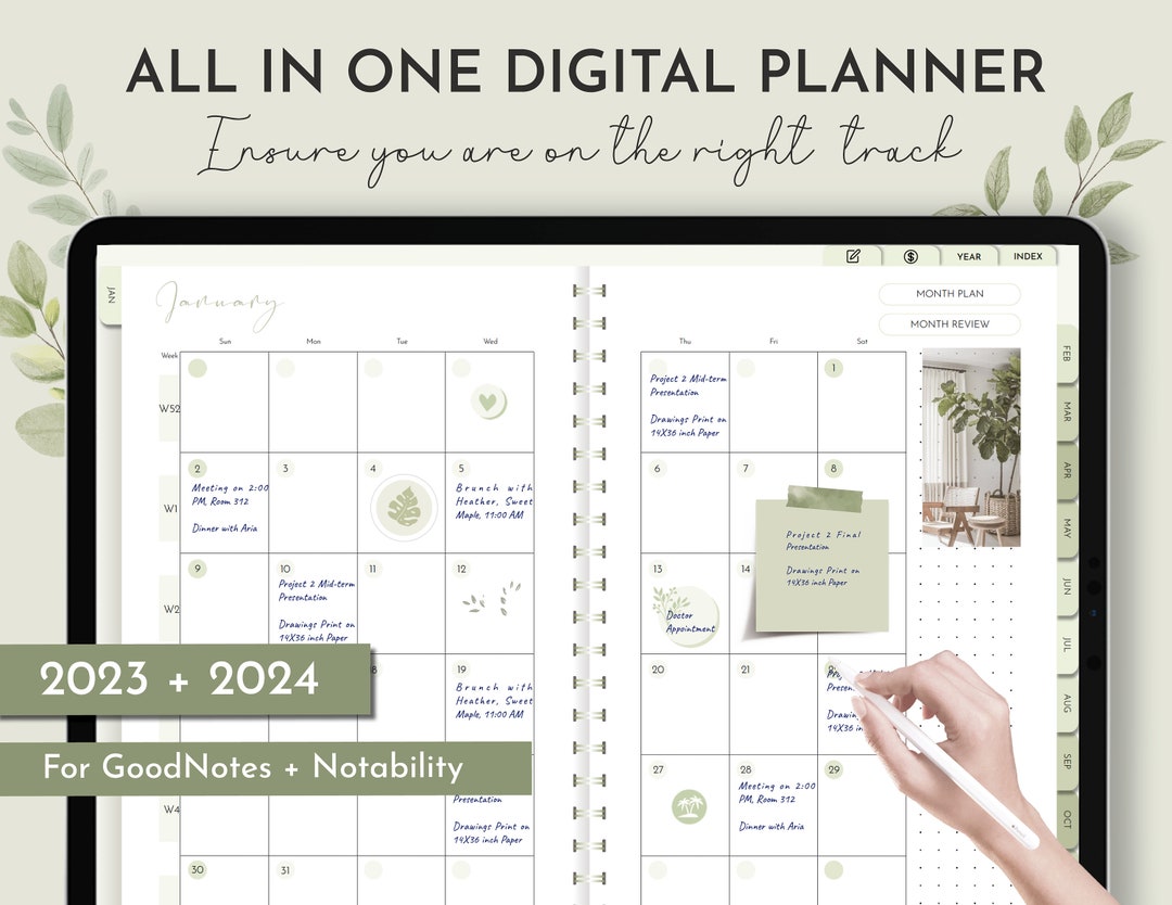 2023 2024 Digital Goodnotes Planner, Notability Planner, iPad Planner ...