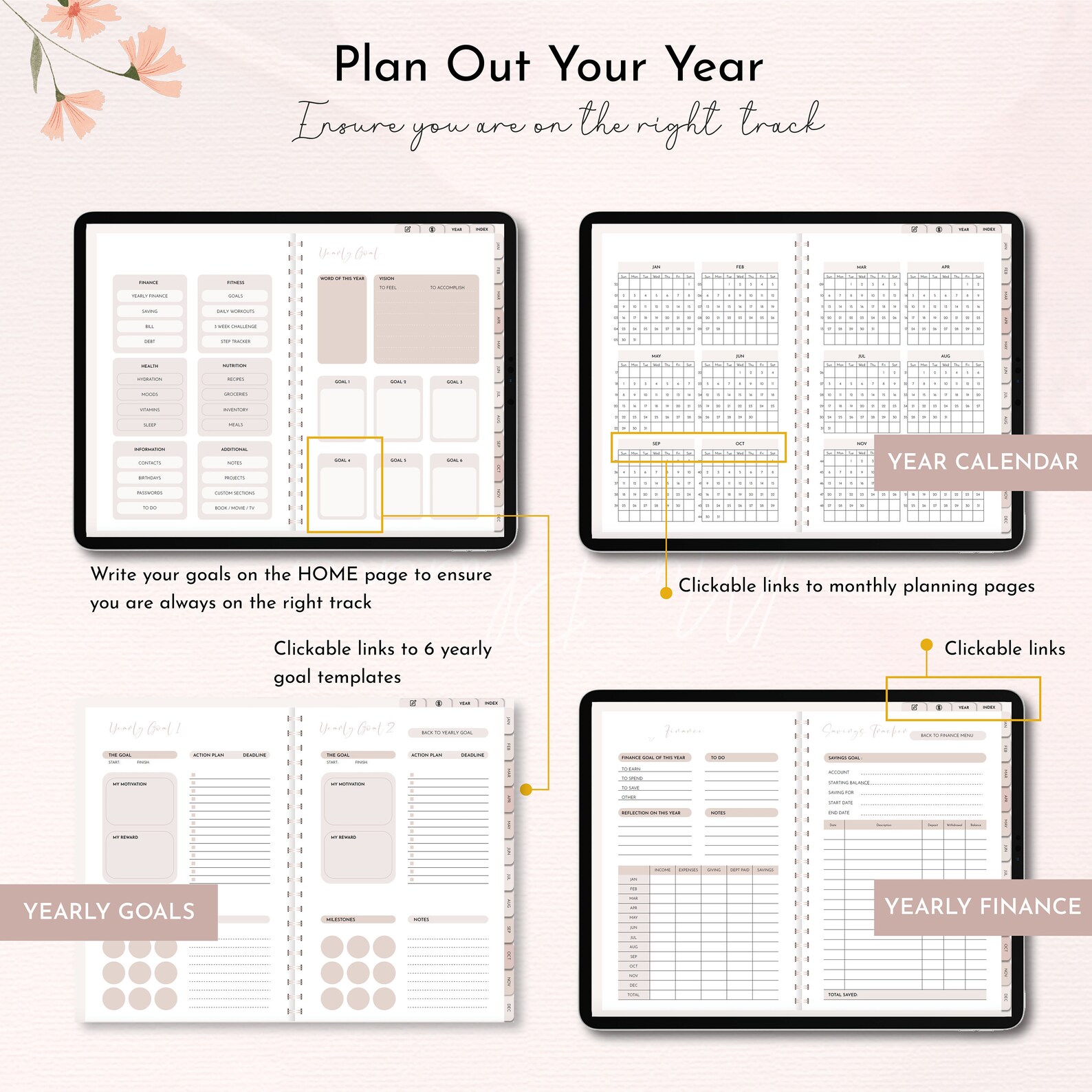 2023 2024 Digital Goodnotes Planner, Notability Planner, iPad Planner ...