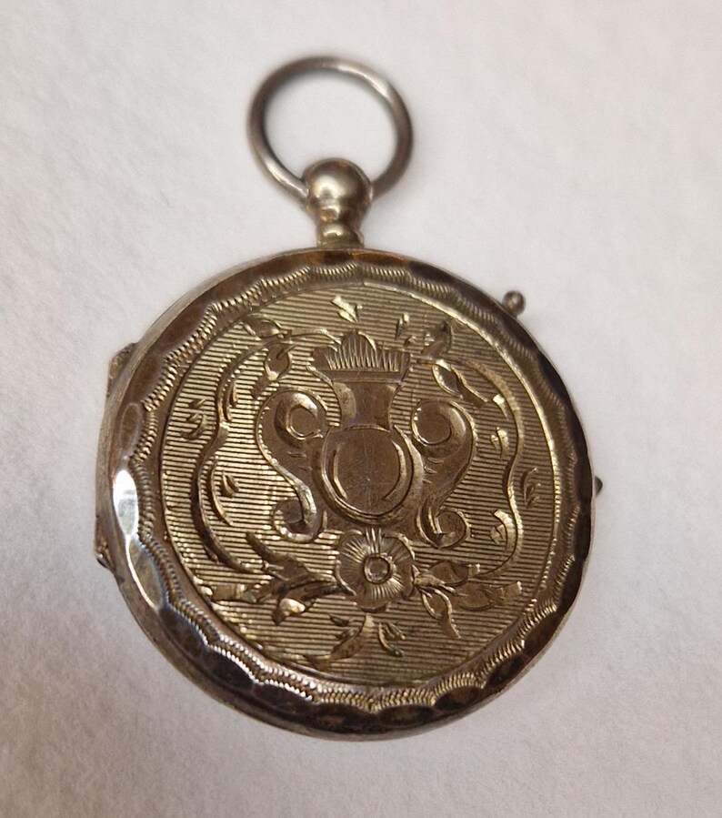 Victorian French Antique Silver Gilded Reliquary Locket Pendant ...