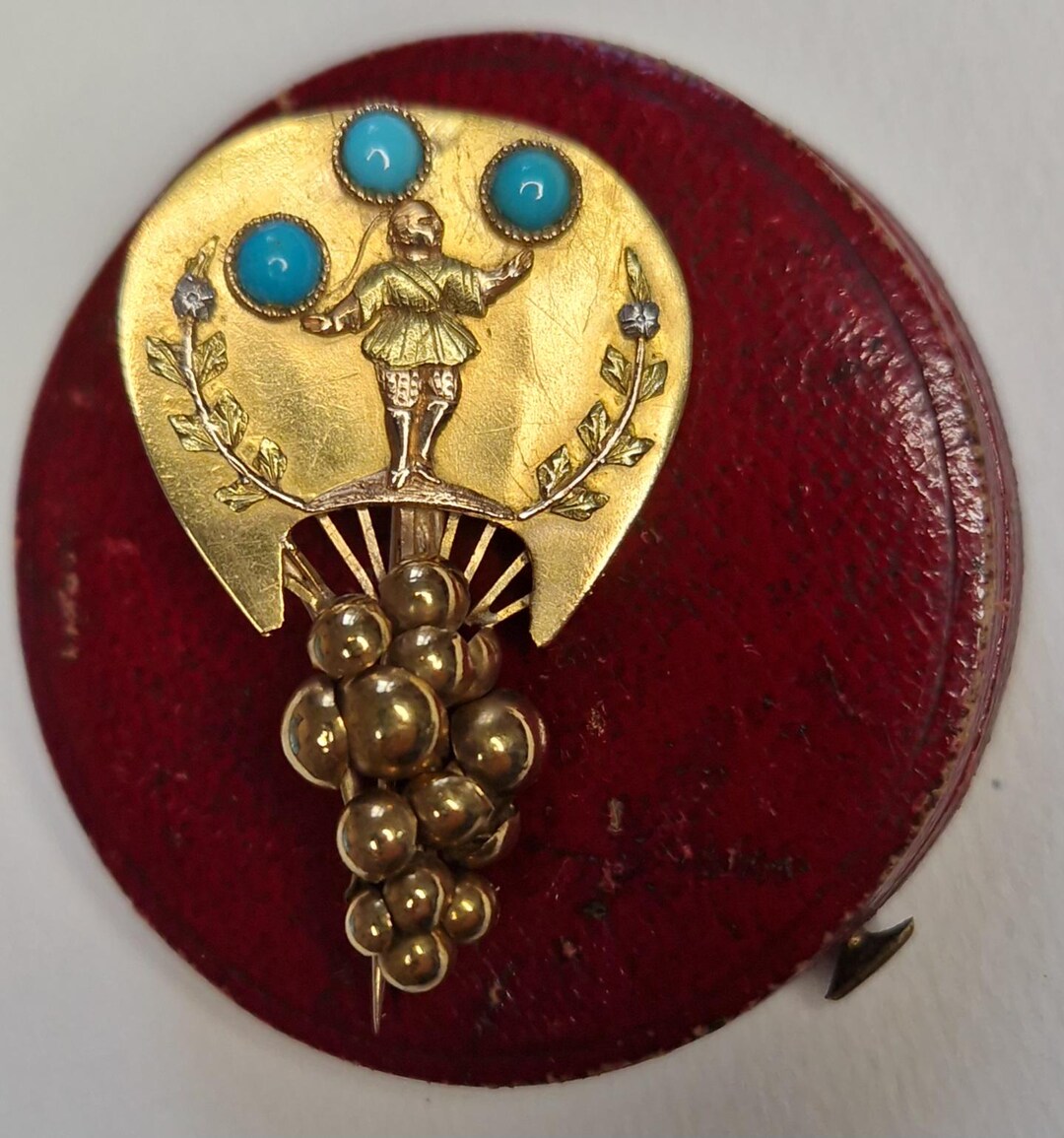 Antique French 18k Yellow Rose and Green Gold Chinese Acrobat Juggling ...