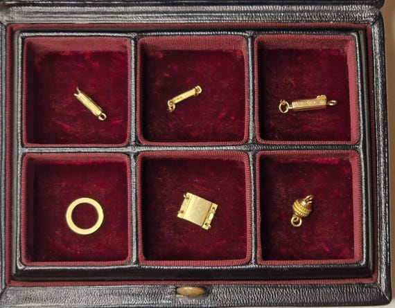 Early Victorian 18k Solid Yellow Gold French Clasp Fo… - Gem