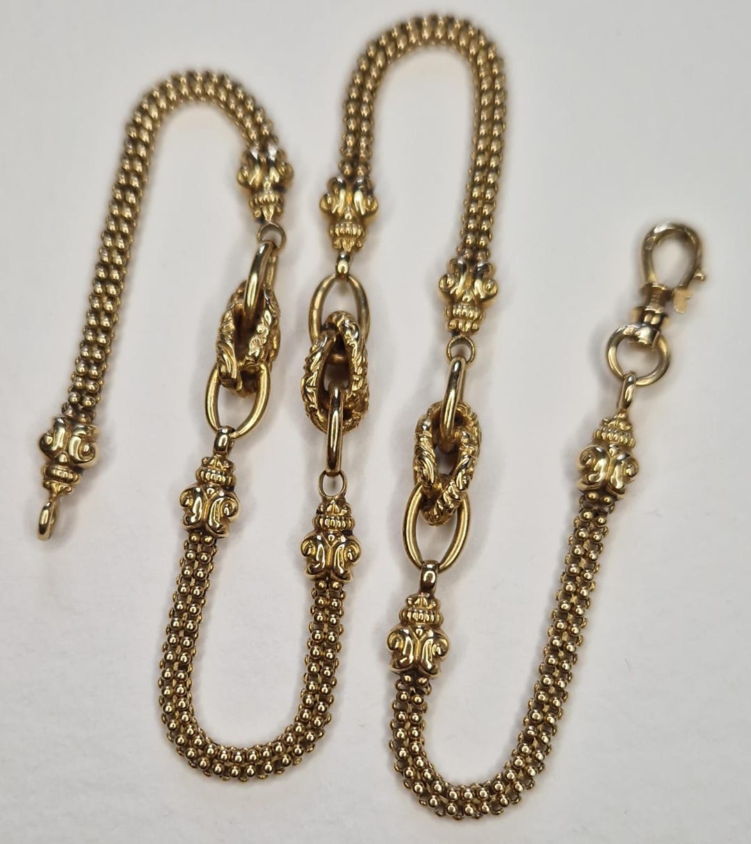 Antique French 18k Solid Gold Watch Chain 17.2 Grams. 14.09 Inches - Etsy