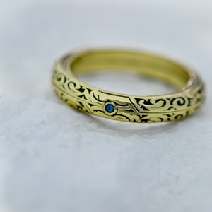 Astronomical Sphere Ring With Two Birthstones, Celestial Vintage Style ...