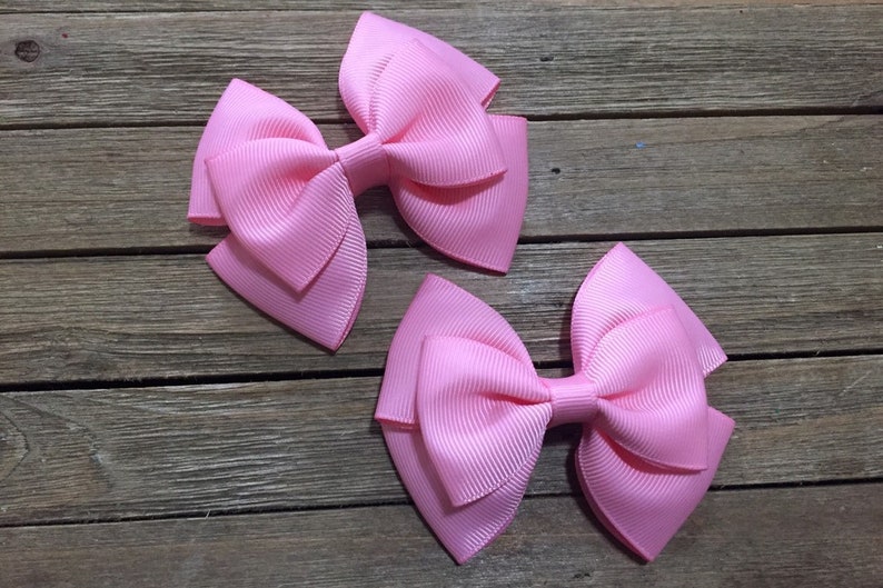 Pink Hair Bows Two Pink Hair Bows Pink Hair Bows Pink - Etsy