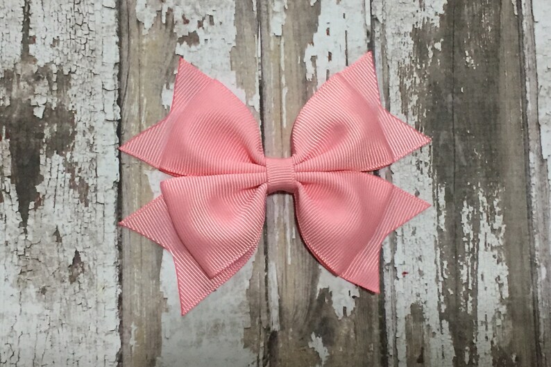 Pink Hair Bows Set of Two Pink Pigtail Hair Bows for Girls - Etsy