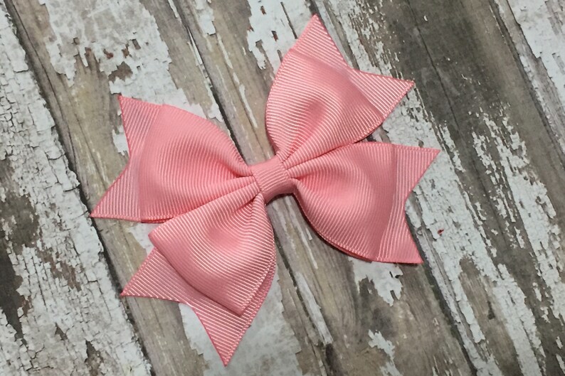 Pink Hair Bows Set of Two Pink Pigtail Hair Bows for Girls - Etsy