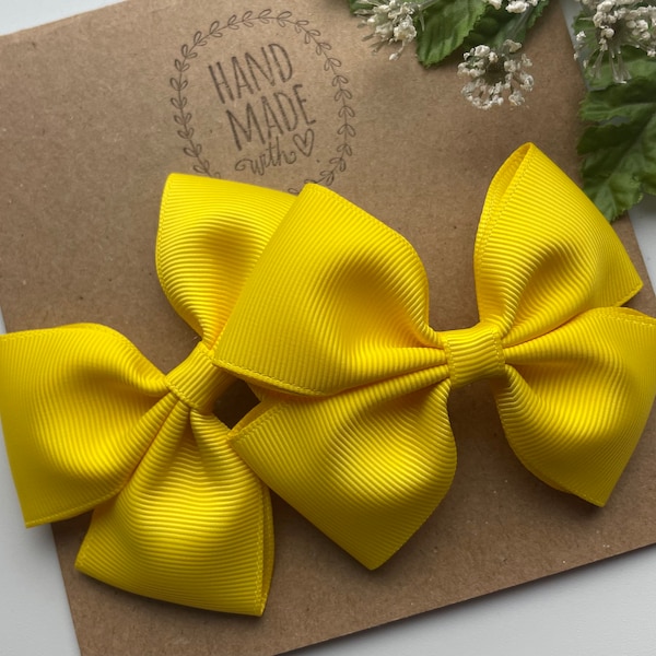 Yellow Hair Bow - Etsy