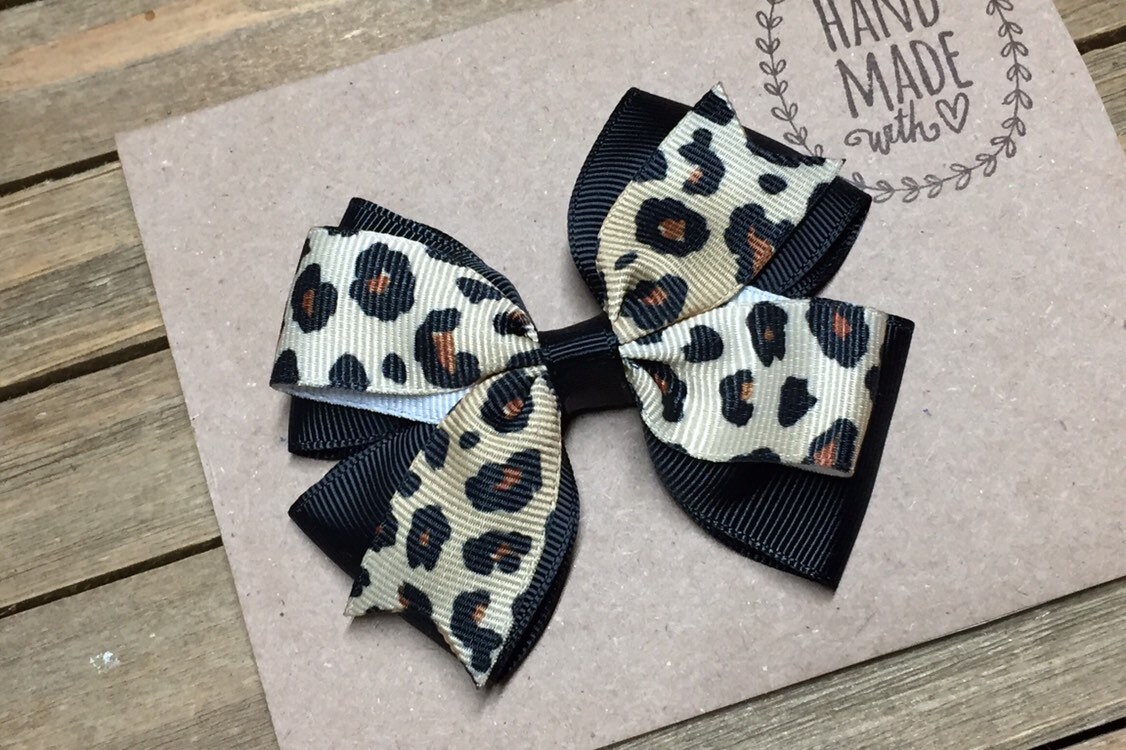 Leopard Hair Bows Leopard Print Bows Wild Hair Bows - Etsy