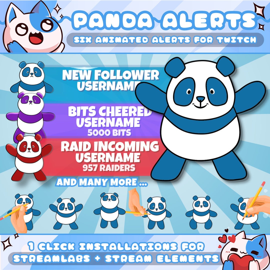 Panda Alerts for Twitch Streamers / Follow - Subscriber - Bits ...