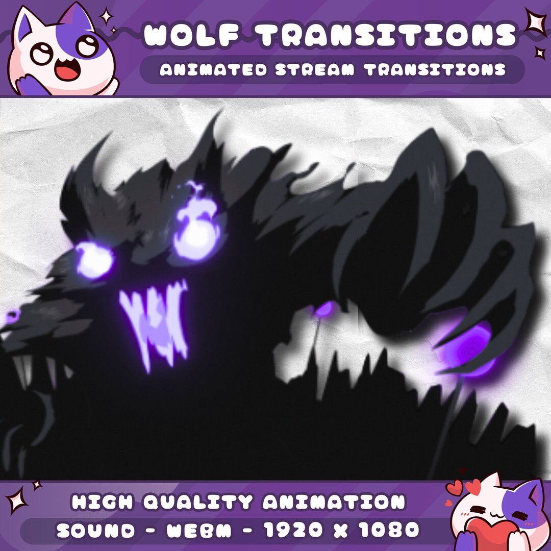 Purple Wolf Stinger Transitions for Streamers | Werewolf | Anime ...