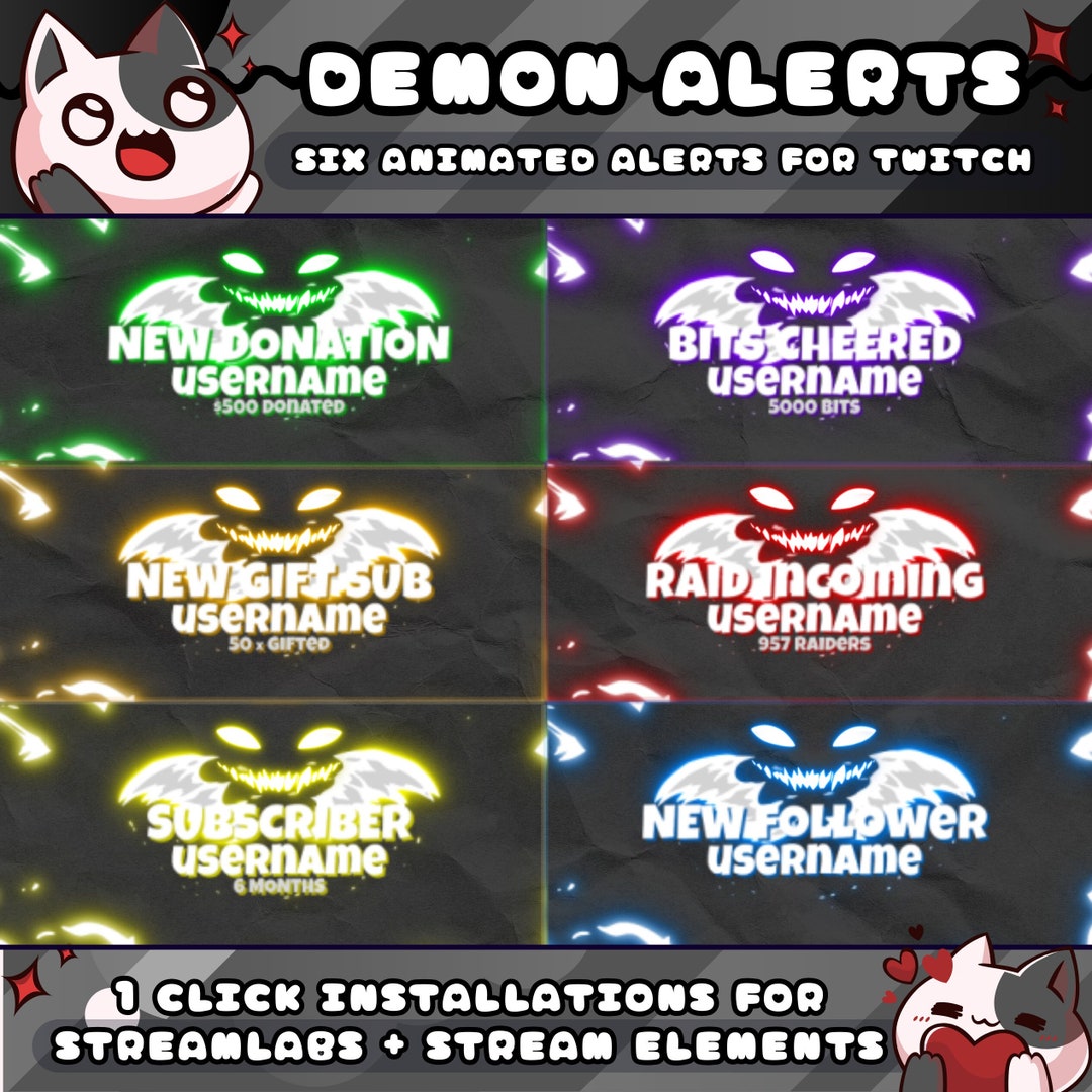 Demon Alerts for Twitch Streamers / Follower - Subscriber - Bits ...