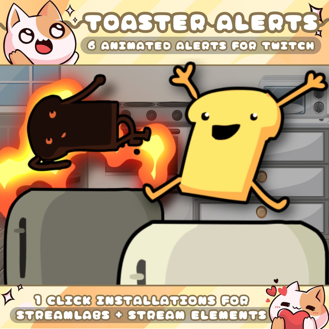 Funny Toast Alerts for Twitch Streamers / Follow - Subscriber - Bits ...