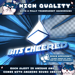 Blue Anime Alerts for Twitch Streamers / Follow - Subscriber - Bits ...