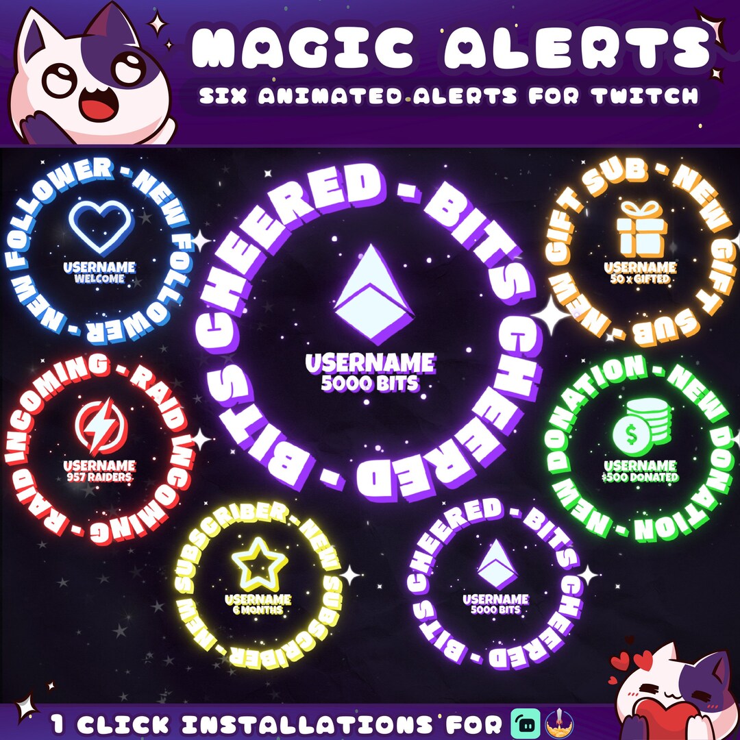 Magic Rune Alerts for Twitch Streamers / Follower - Subscriber - Bits ...