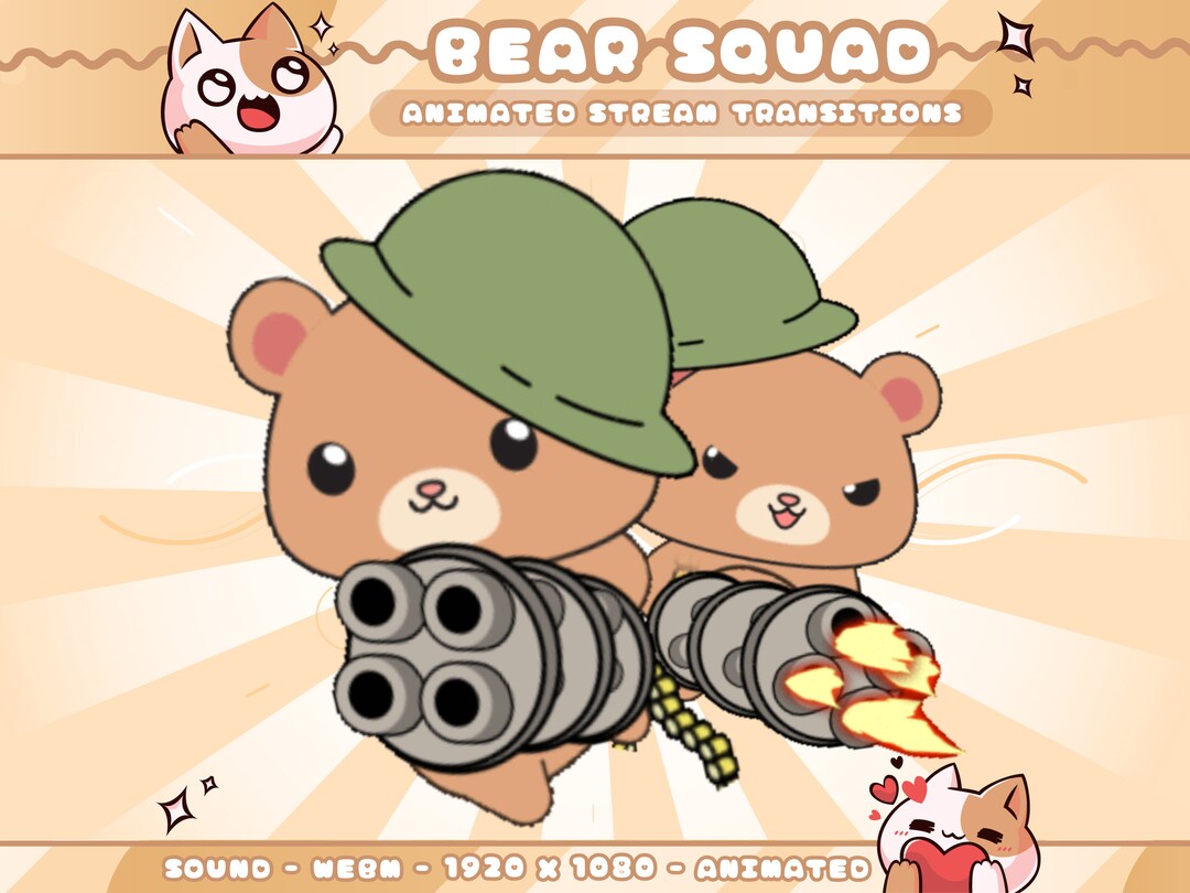 Bear Squad Transitions for Streamers | Cute | Cozy | Adorable | Kawaii ...