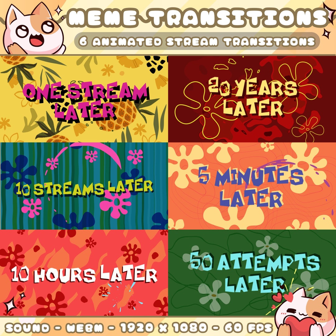 Animated Meme Stinger Transitions for Streamers | Cartoon | Nostalgic ...