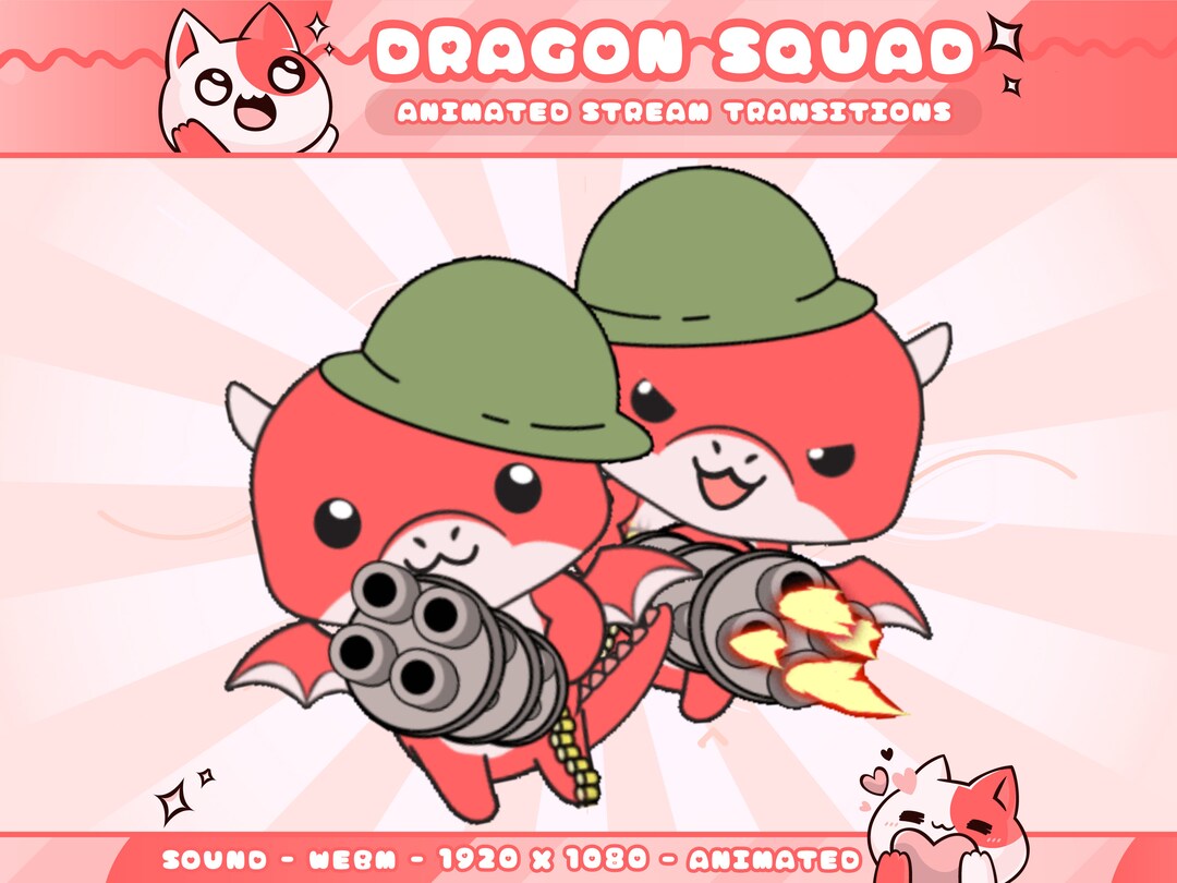 Dragon Squad Transitions for Streamers | Cute | Cozy | Kawaii | Anime ...