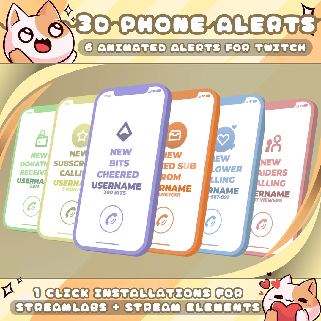 3D Phone Alerts for Twitch Streamers - Etsy