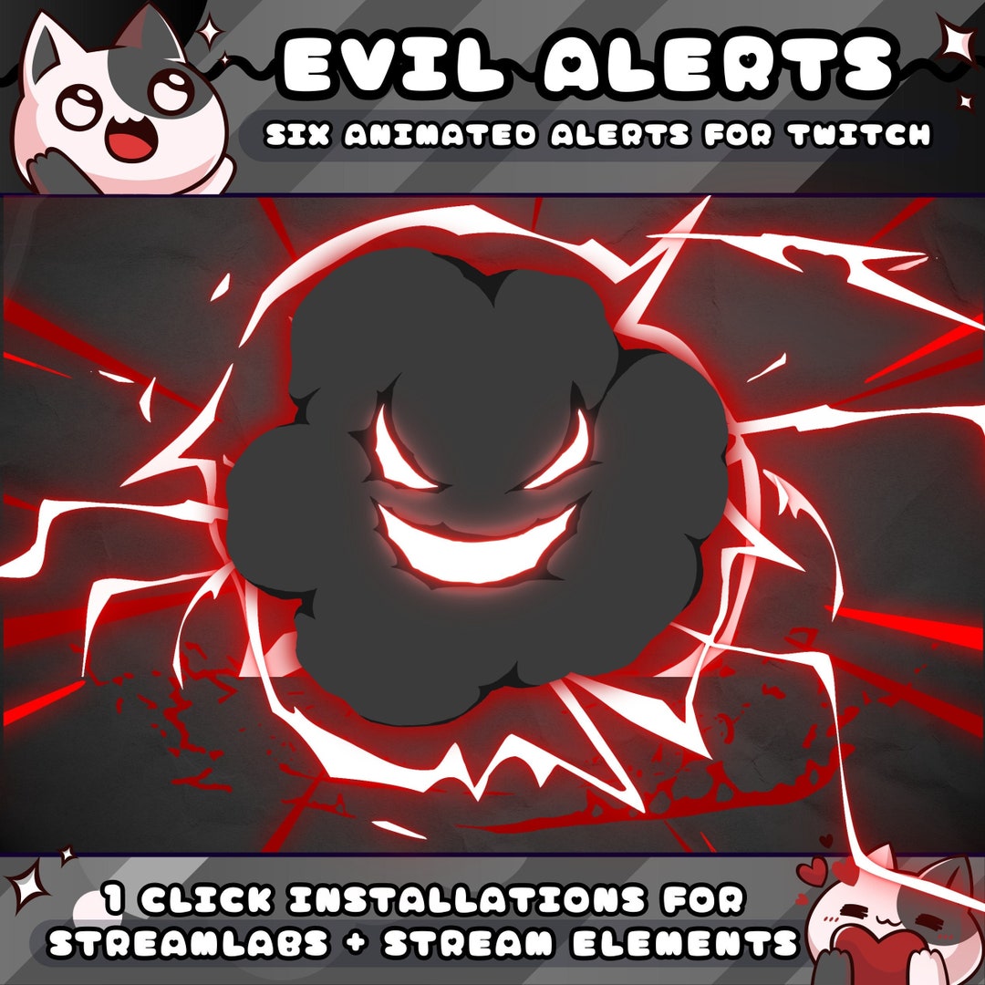 Evil Cloud Alerts for Twitch Streamers / Follower - Subscriber - Bits ...