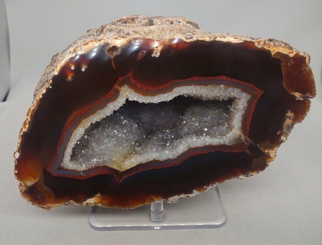 Quality, Colorful 8 Inch Diameter Cut Polished Brazilian Agate Quartz ...