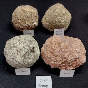 Mexican Geode Variety Pack - Guaranteed Hollow, 2-4" Diameter, 4 Geodes ...
