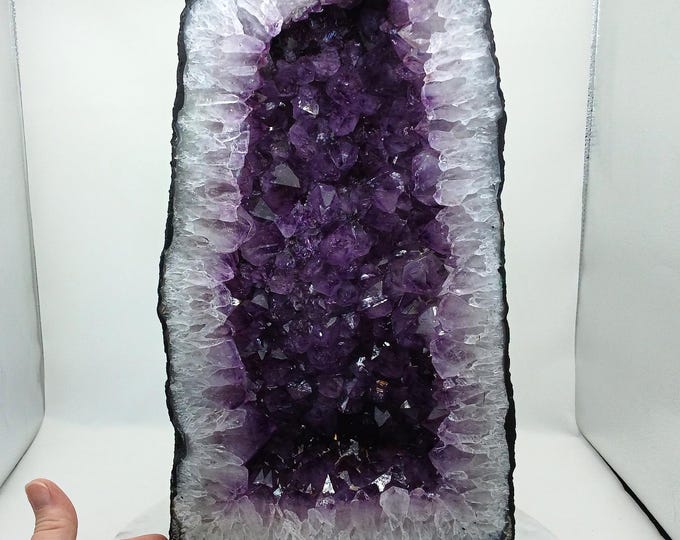 Classic 17.65" Tall Purple Amethyst Quartz Cathedral Geode From Brazil ...