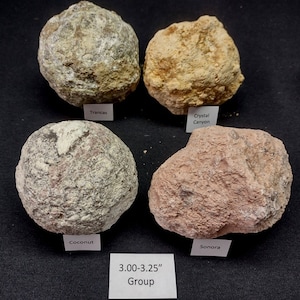 Mexican Geode Variety Pack - Guaranteed Hollow, 2-4" Diameter, 4 Geodes ...