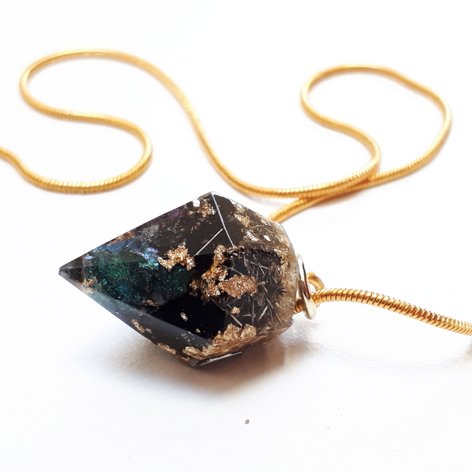 Orgonite Energy Pendant for Protection, Passion and Fortitude Orgone ...