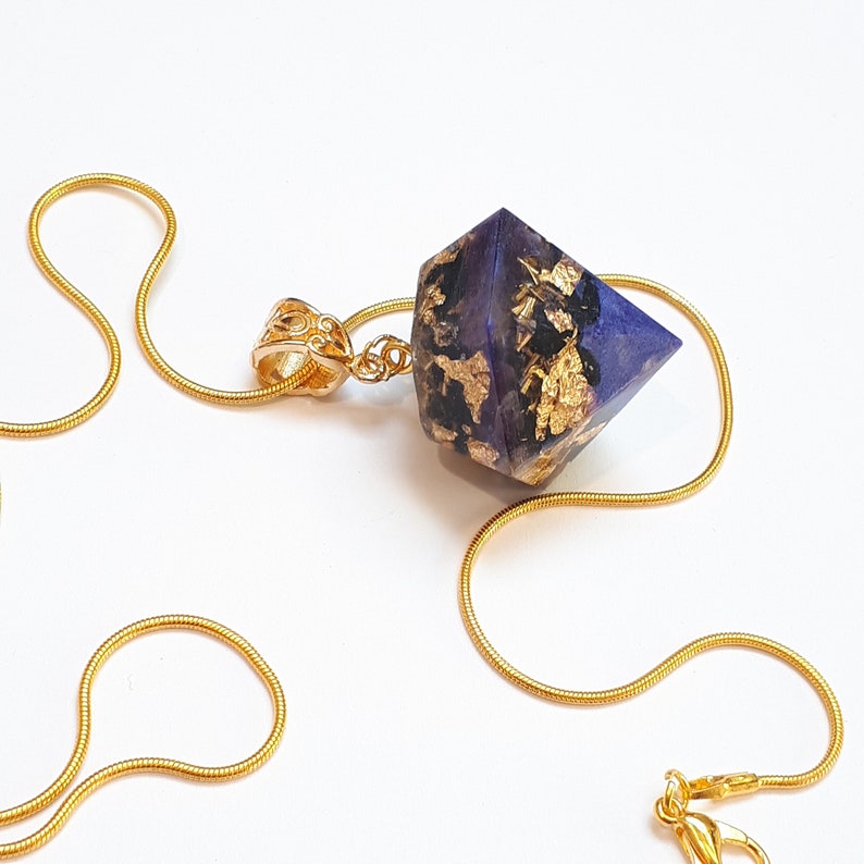 Shungite Orgonite Pendant for 5G EMF Protection With Clear - Etsy