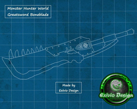 Monster Hunter Greatsword Bone Blade Cosplay Pattern - Etsy UK