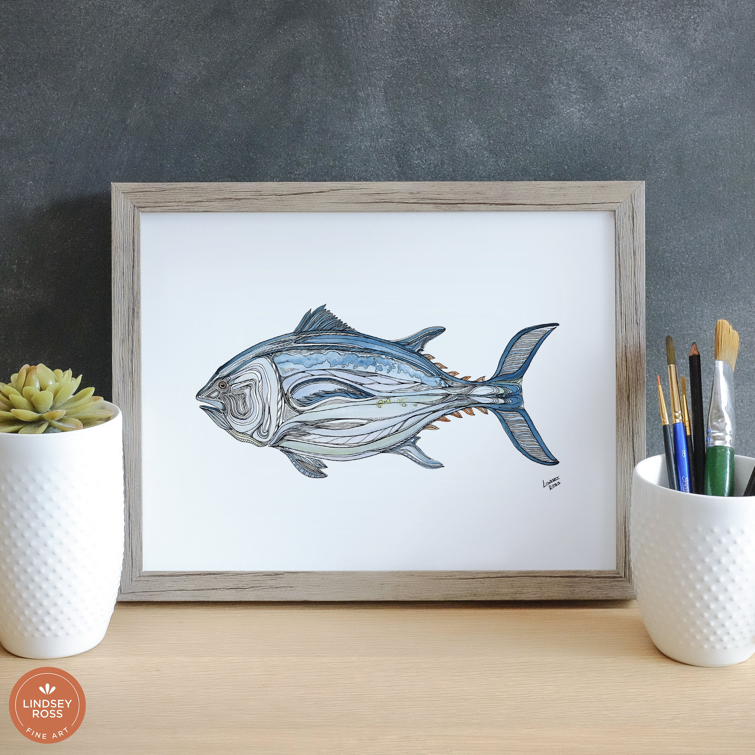 Tuna Artwork Bluefin Tuna Tuna Print East Coast Art Prince - Etsy