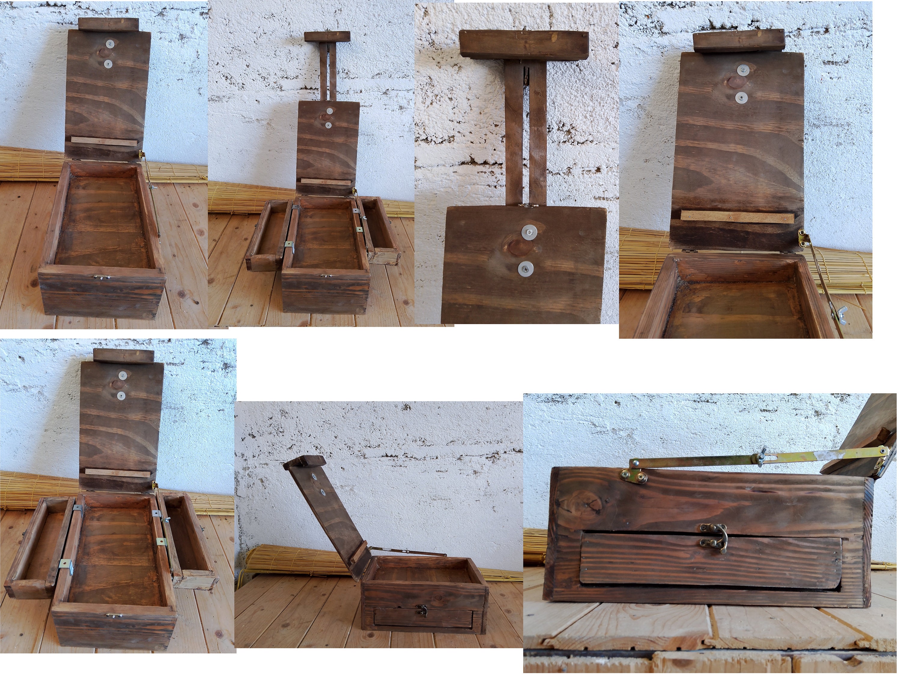 Mini Wooden Box for Artists, Mini Pochade Box Handmade Wooden Painter's ...