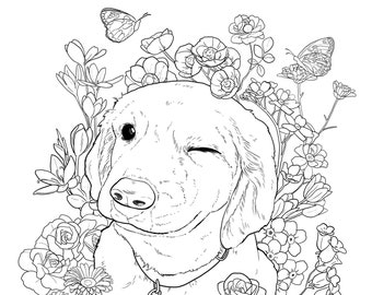 Custom Pet Coloring Page - Etsy