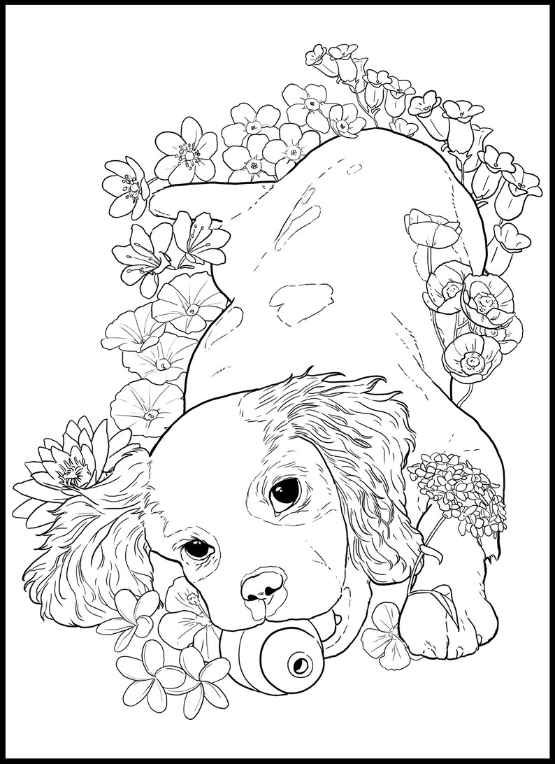 Custom Pet Adult Coloring Page Personalized Pet Illustration - Etsy