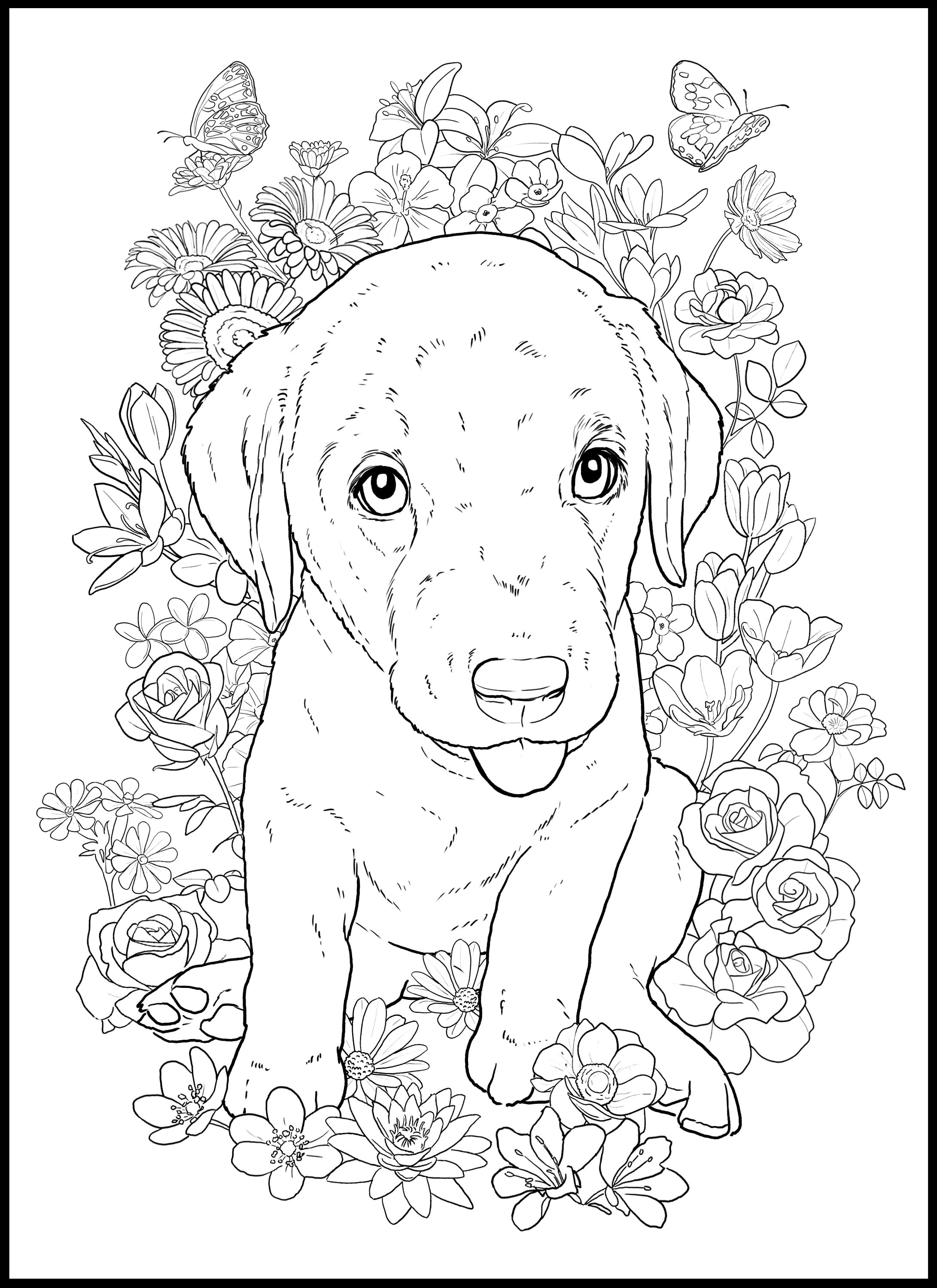 Custom Pet Adult Coloring Page Personalized Pet Illustration - Etsy