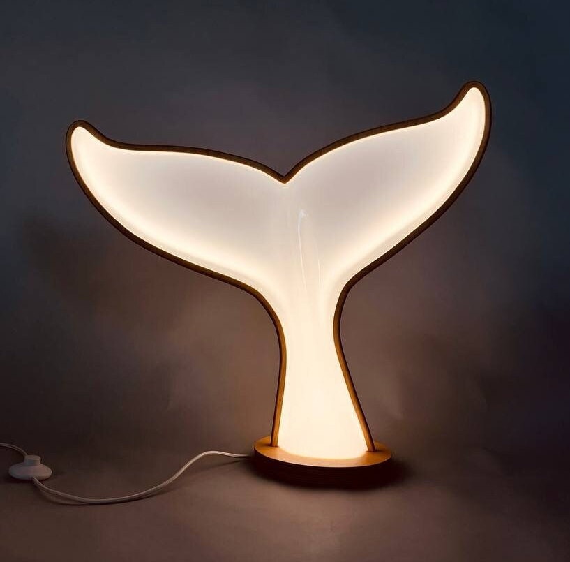 Whale Tail Floor Lamp: Marine Theme Lighting, Artem Ronsky Design - Etsy