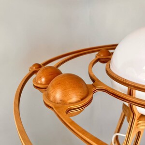 Kinetic Solar System Floor Lamp: Handmade Wooden Telurian Lamp - Etsy