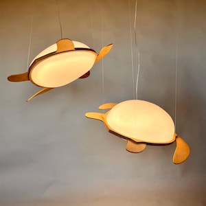 Handmade Sea Turtle Lamp: Coastal Dining Lighting - Etsy