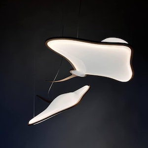 Handmade Flying Stingray Lamp: Artem Ronsky Marine Pendant Light - Etsy