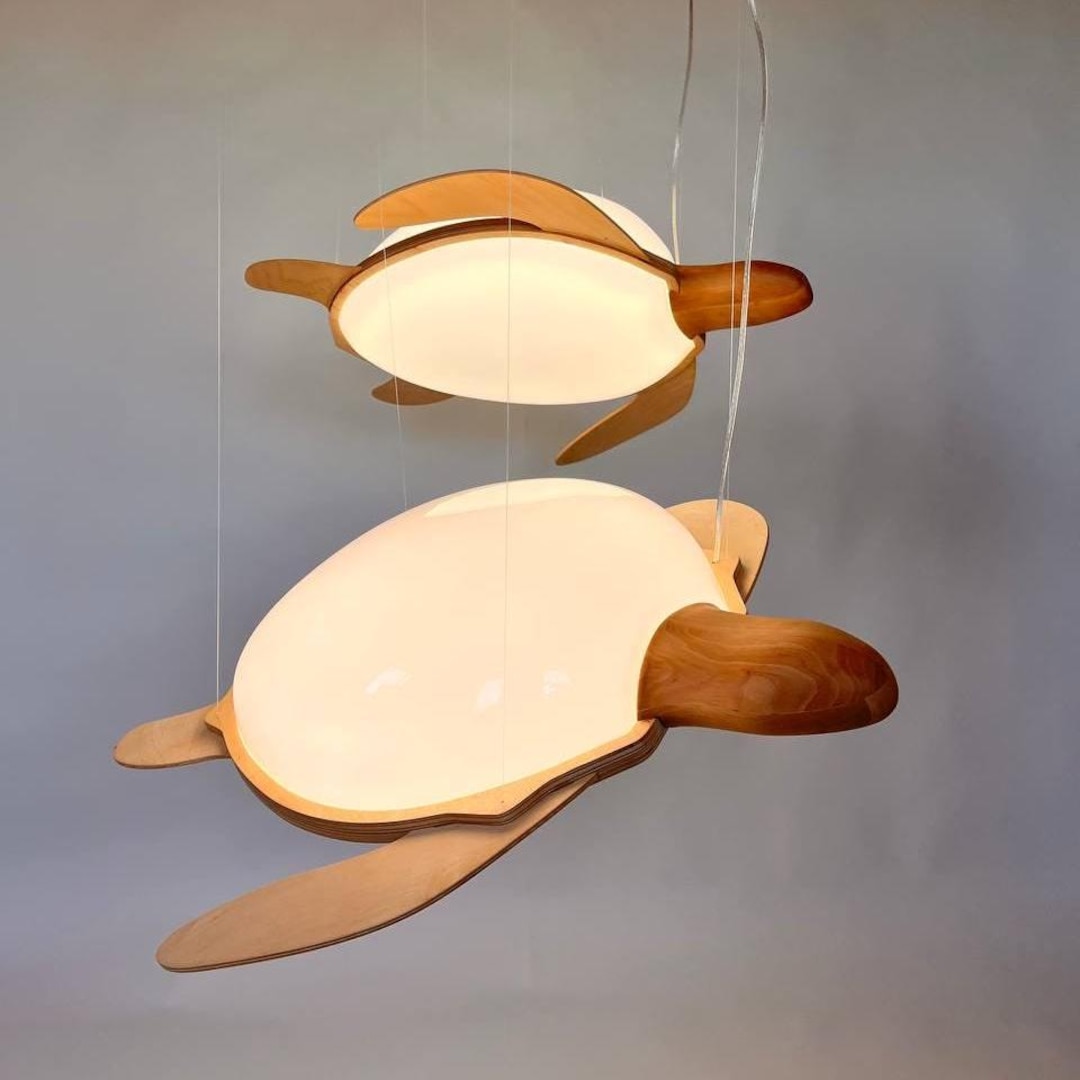 Handmade Sea Turtle Lamp: Coastal Dining Lighting - Etsy