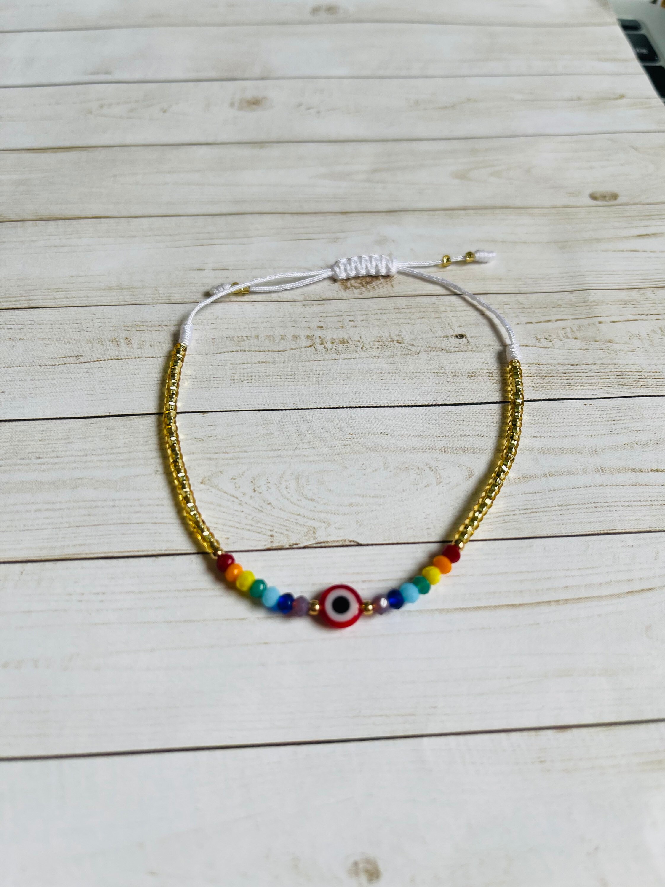 Double Chakra Evil Eye Bracelet | Etsy