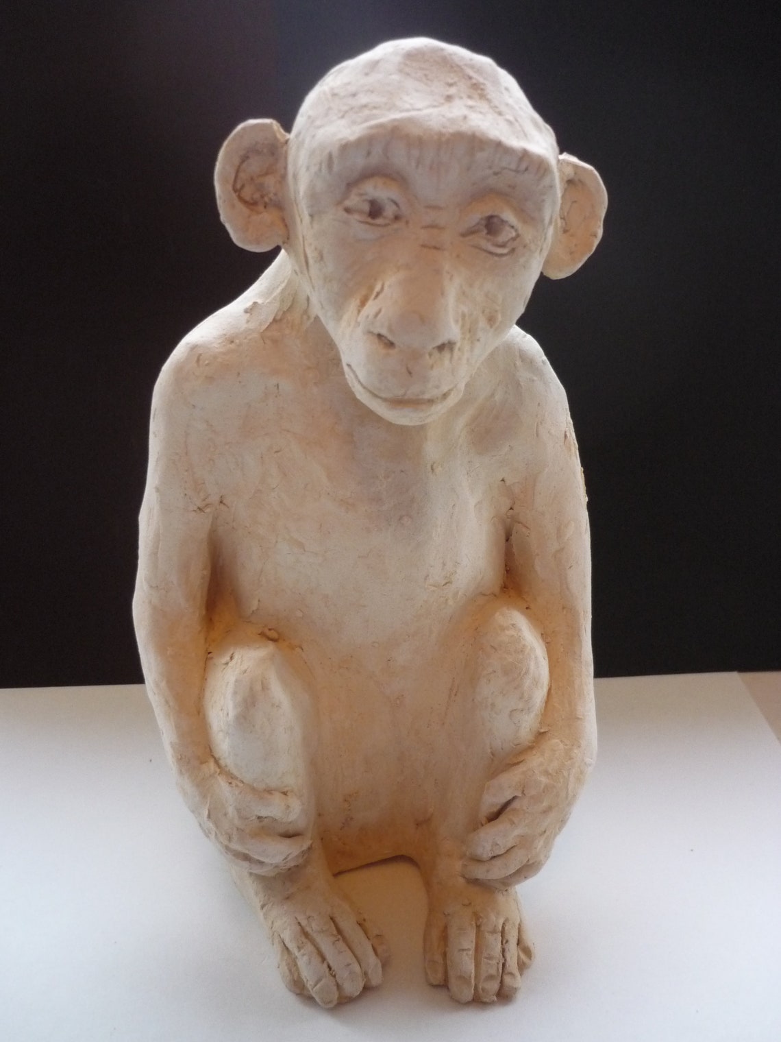 Ceramic sculpture Ape Clay Fine Art Unique Expressive | Etsy