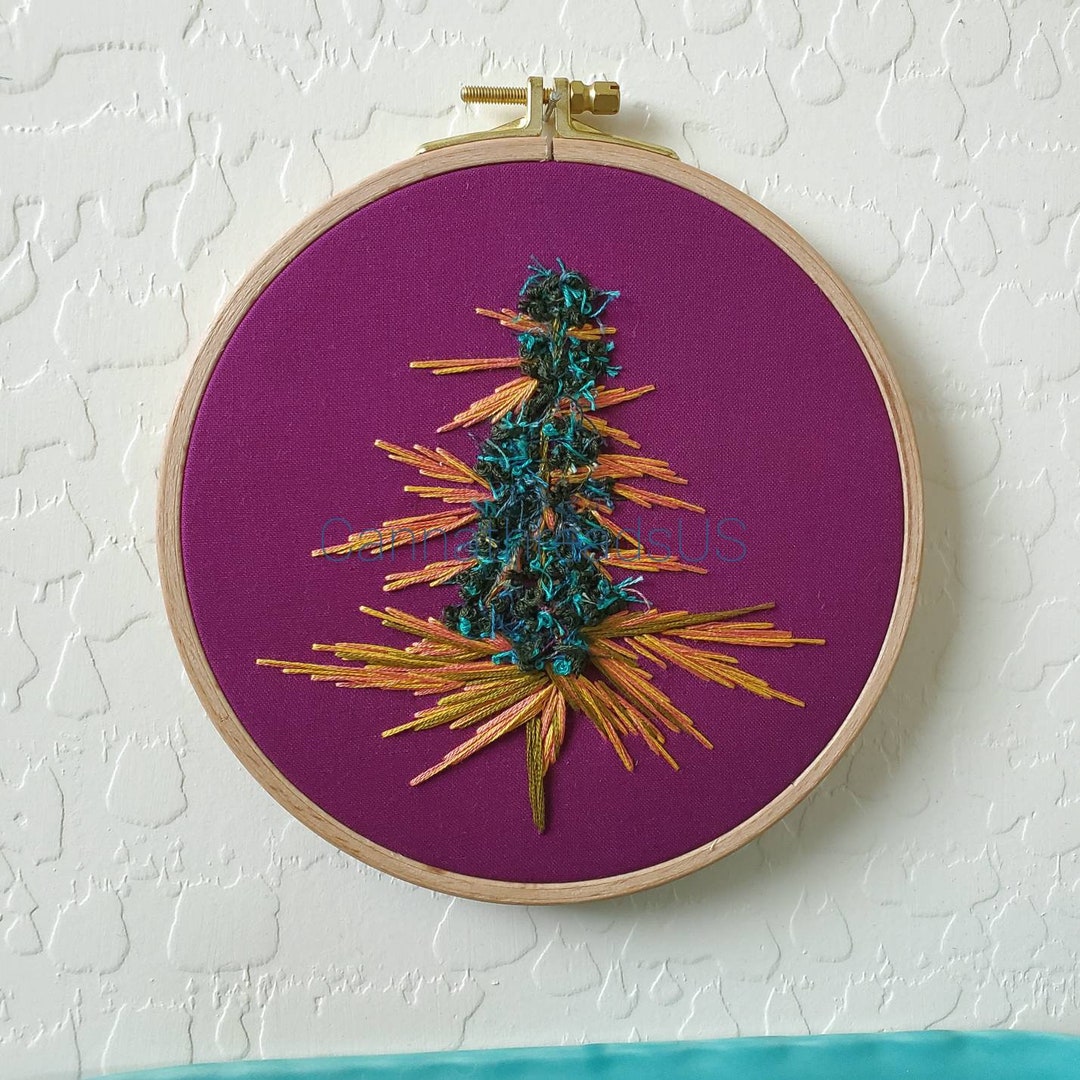 Cannabis Embroidery, Cannabis Art, Marijuana Embroidery, 420 Art ...