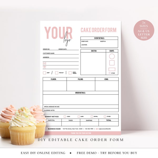 Cake Order Form - Etsy