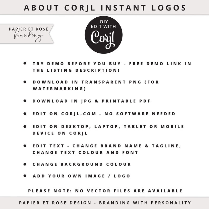 5pc Mini Kit Logos Suite & Social Package Marble Watercolor | Etsy