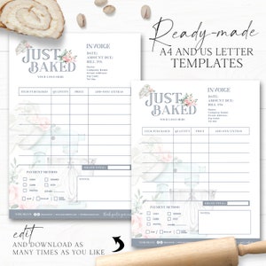 Editable Invoice Template, DIY Edit Business Invoice Form, Printable ...