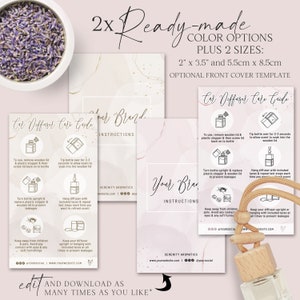 Car Diffuser Care Guide Editable Template, Abstract DIY Edit Car Air ...