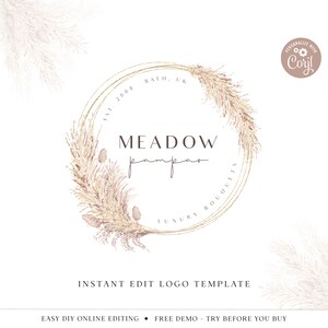 Modèle de logo de pampa modifiable, bricolage modifier le logo de ...